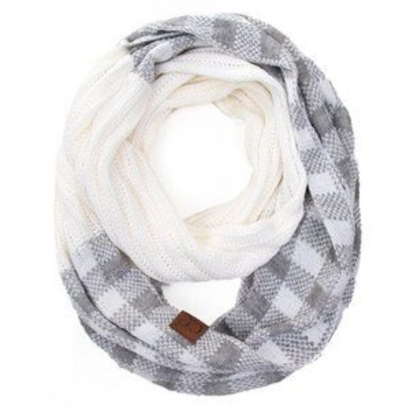 C.C | Accessories | Cc Buffalo Check Plaid Infinity Loop Winter Scarf ...